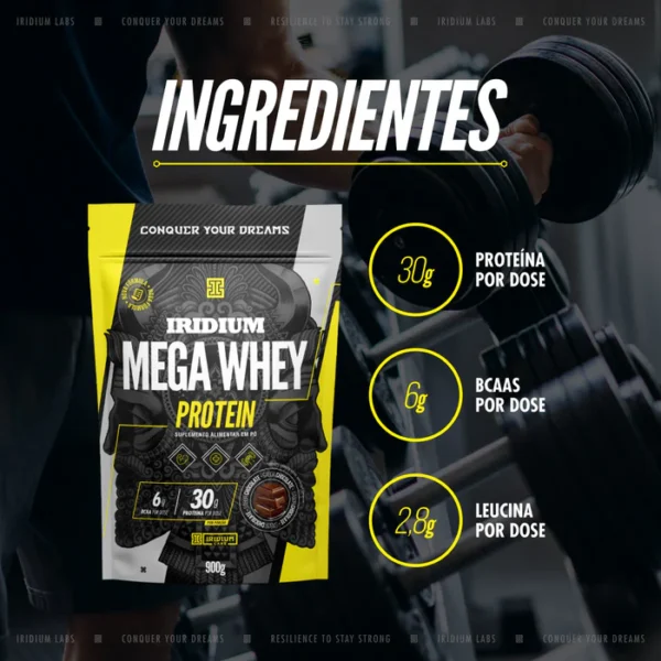 Mega Whey Protein Sabor Chocolate 900g Iridium | Naturelt